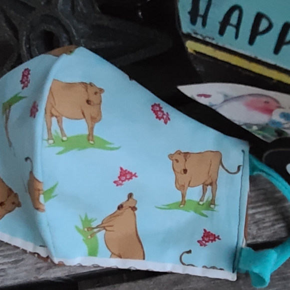 Hand Crafted | Other | Vintage Cow Lover Moo Cows Farmhouse Face Mask ...